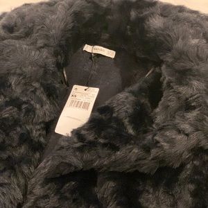 Mango | Jackets & Coats | Mango Navy Blue Faux Fur Coat Nwt | Poshmark